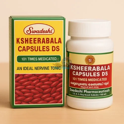 Swadeshi Ksheerabala Capsules DS | Ayurvedic Nervine Support